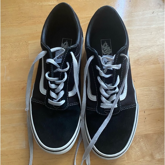 Vans | Shoes | Vans Suede Blackwhite Sneakers | Poshmark